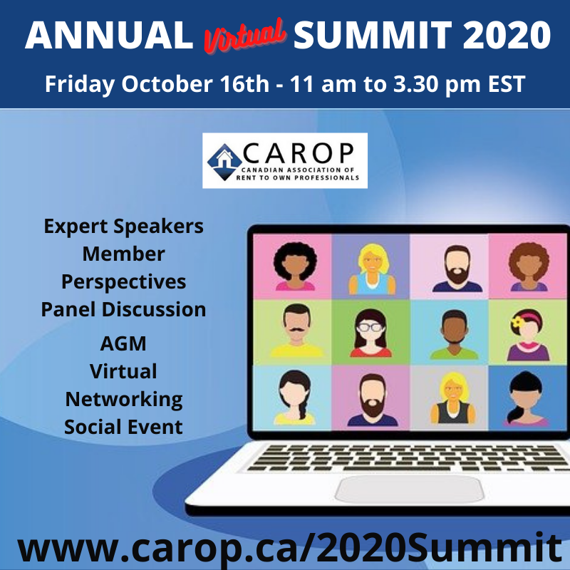 Virtual Summit 2020 - Canadian Association of Rent to Own Professionals